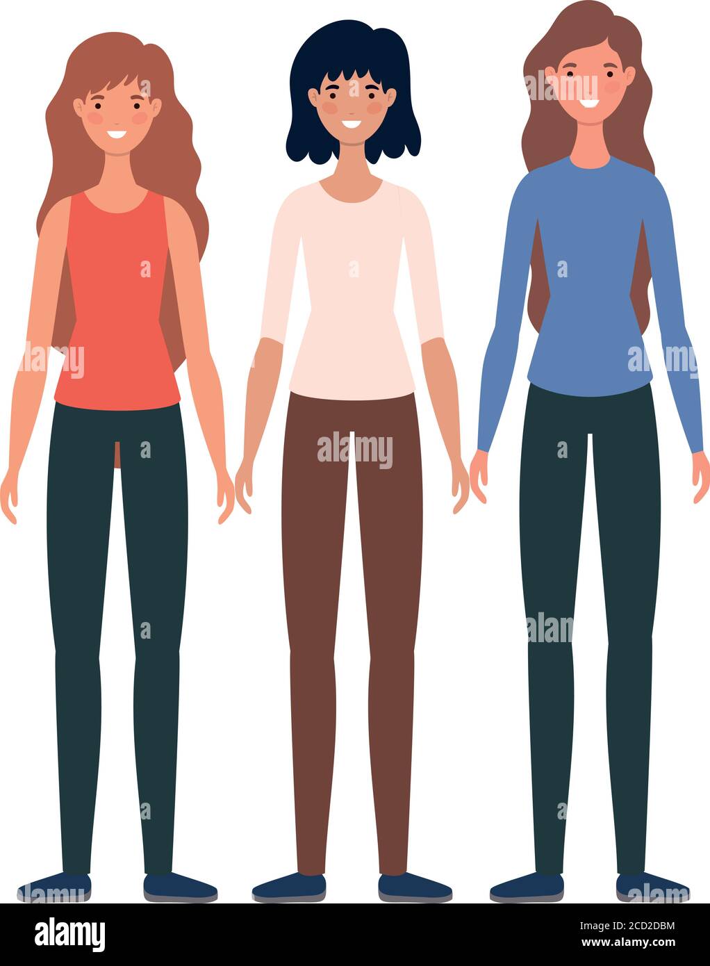 women avatars cartoons design, Woman girl female person and people ...