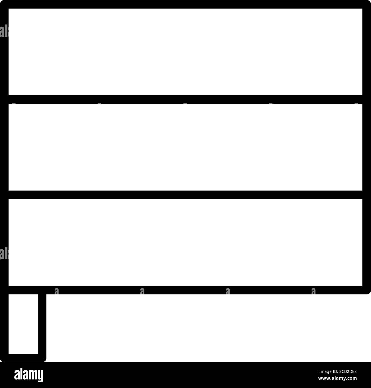 flag of germany icon over white background, line style, vector ...