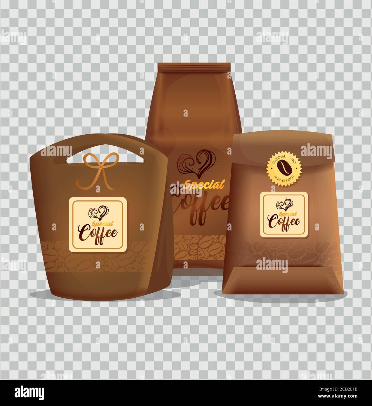 Bags coffee Stock Vector Images - Alamy