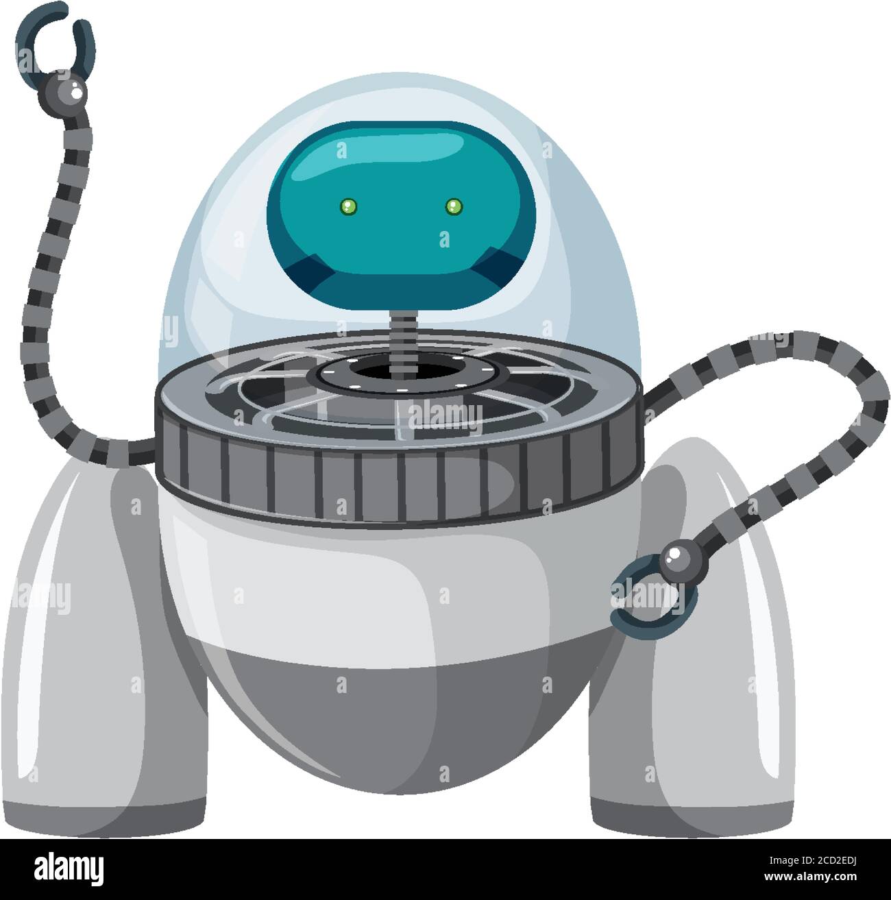 Isolated robot on white background illustration Stock Vector Image ...