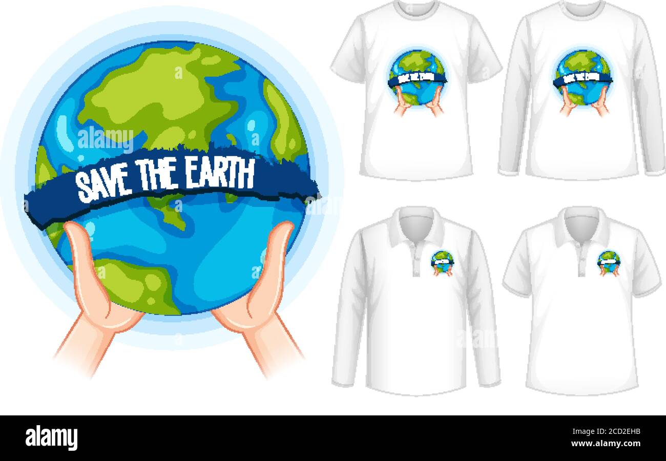 Save the planet t shirt Cut Out Stock Images & Pictures - Alamy