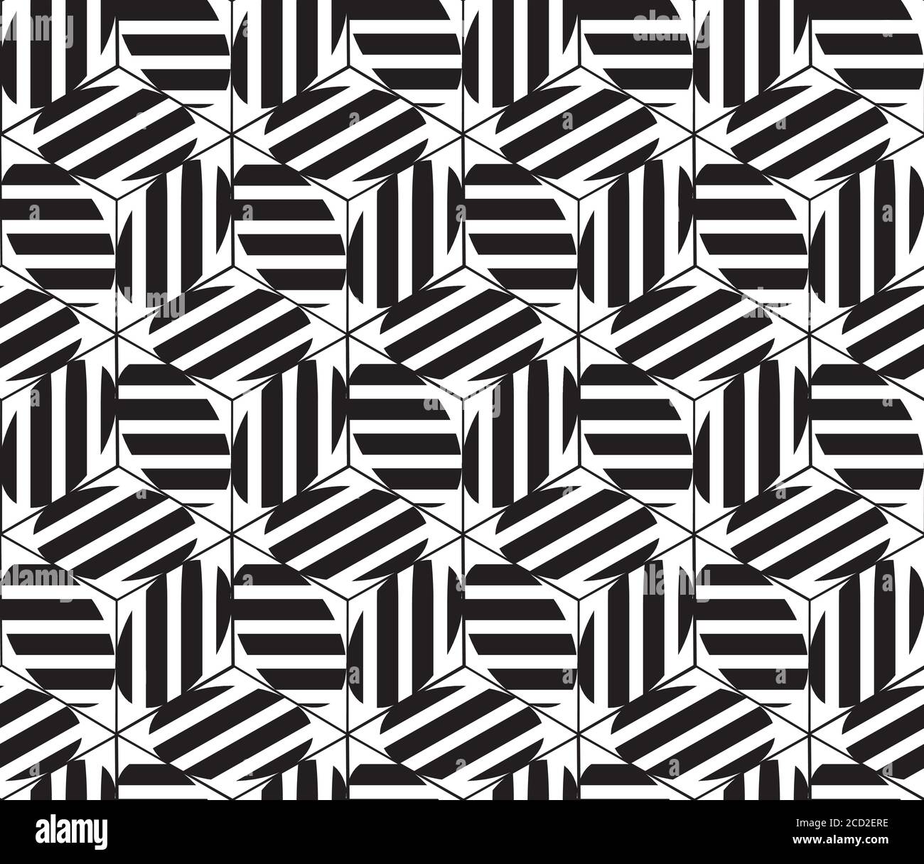 Seamless pattern with oblique black segments(cube Stock Vector Image ...