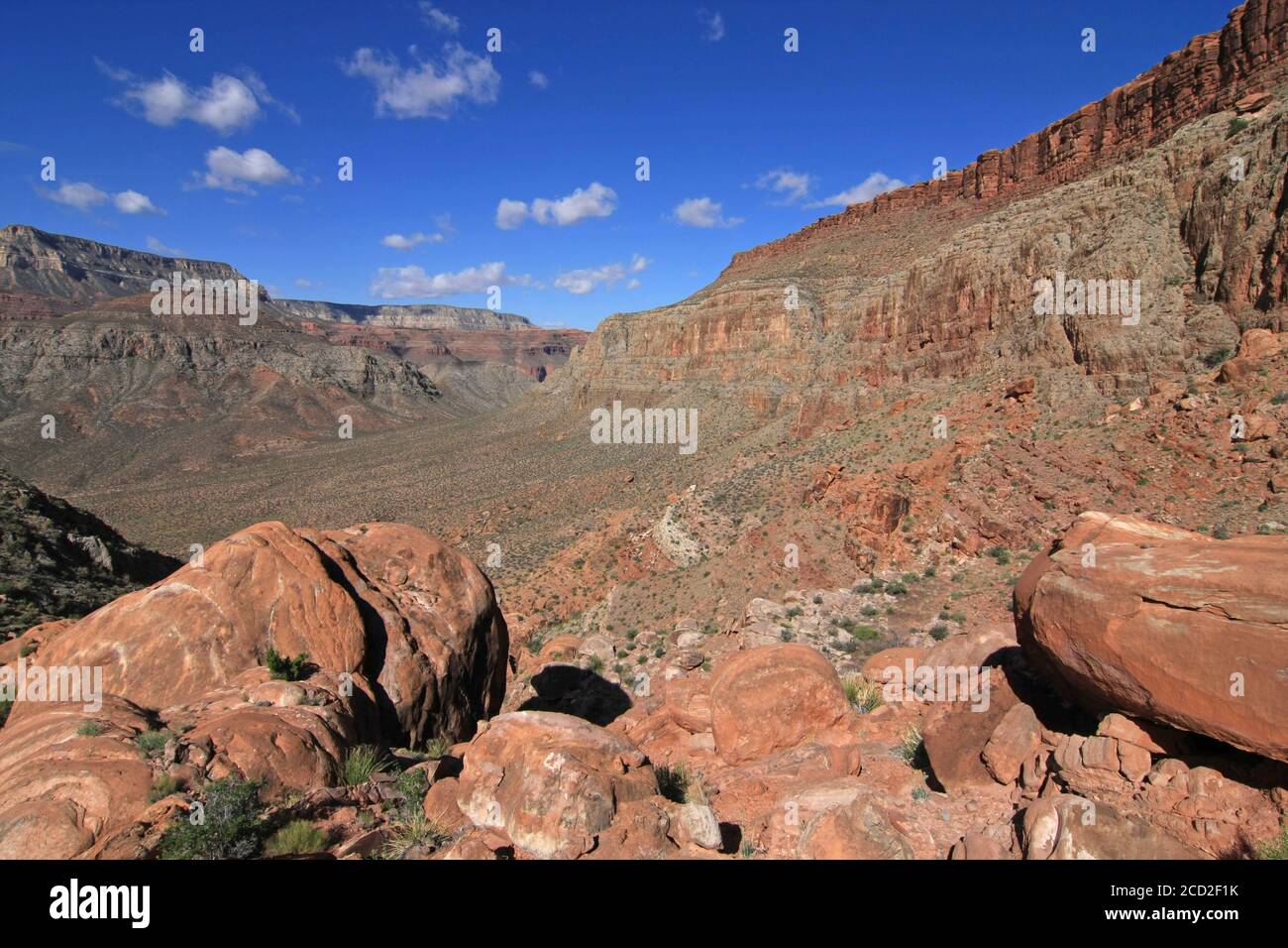 View of Surprise Valley from edge of Esplanade in Grand Canyon National ...