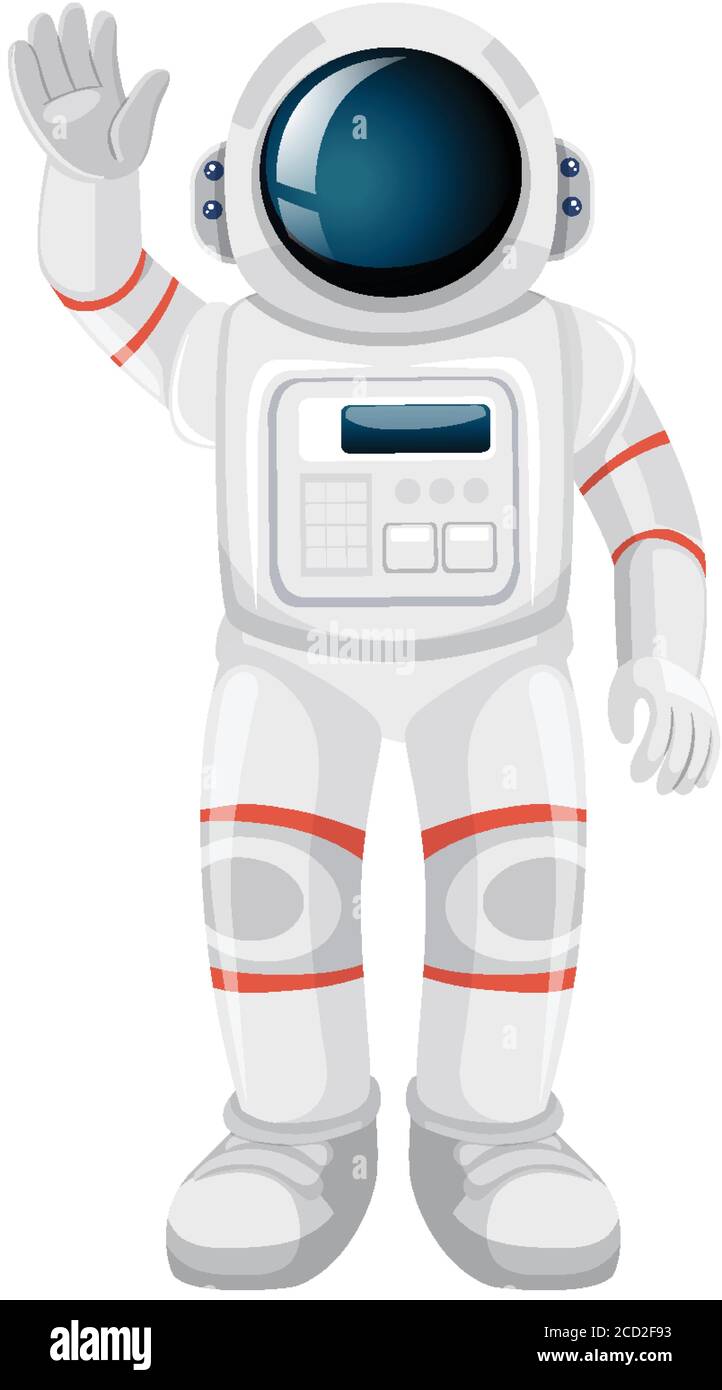 Isolated astronaut cartoon on white background illustration Stock ...
