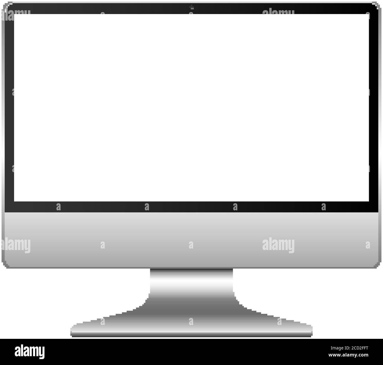 Blank screen computer icon isolated on white background illustration ...