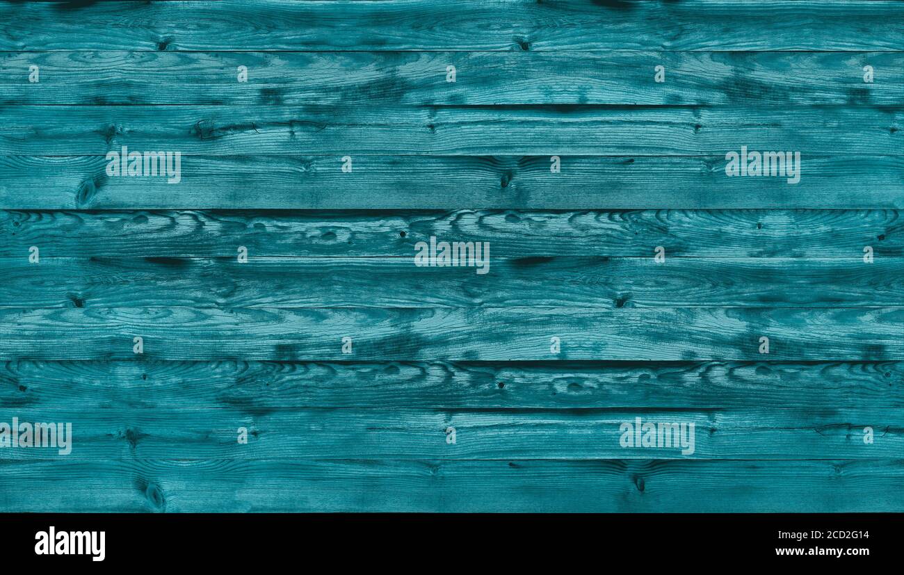 Blue colored wood texture, top view of wooden table. Close up of rustic ...