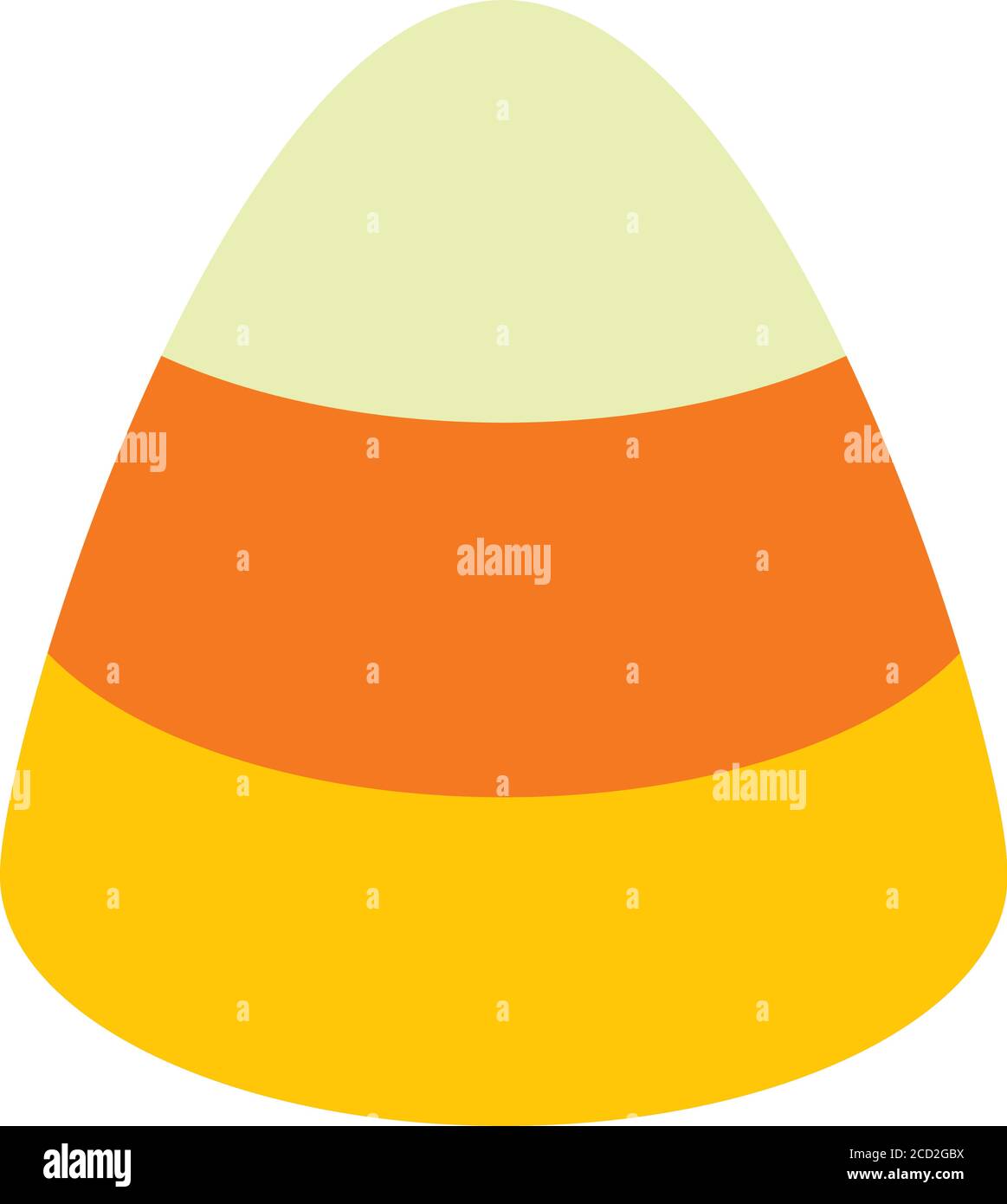 halloween candy corn icon over white background, flat style, vector ...