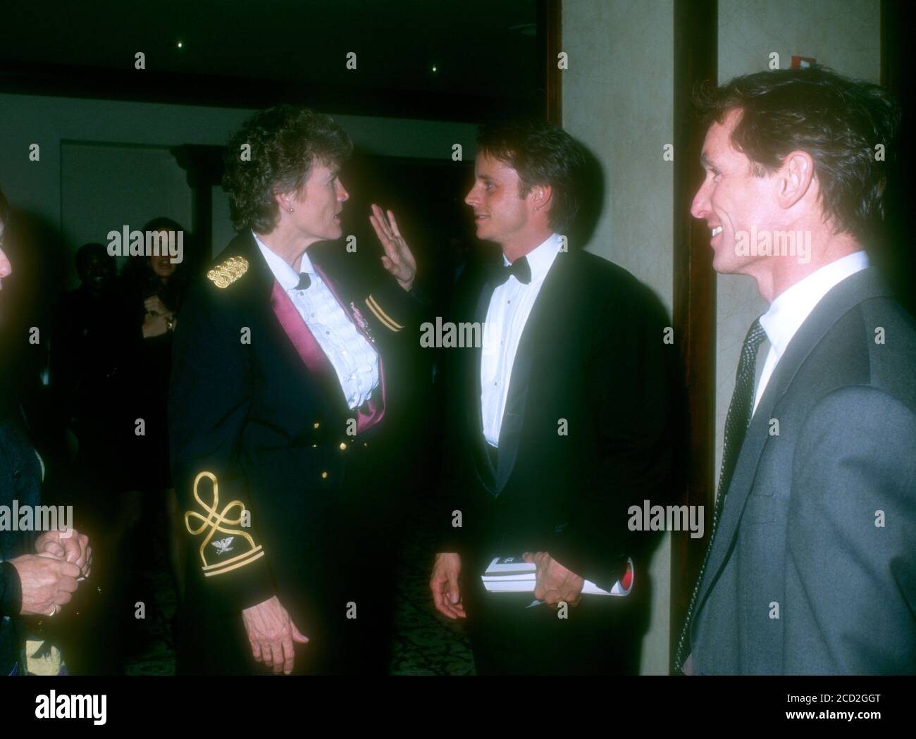 Century City, California, USA 10th March 1996 Colonel Margarethe Cammermeyer and actor Mitchell ...