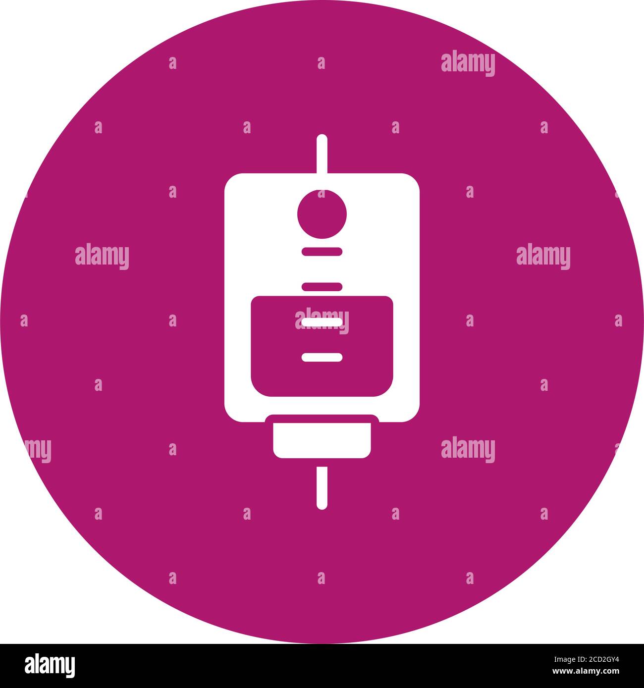 iv bag icon over white background, block style, vector illustration ...