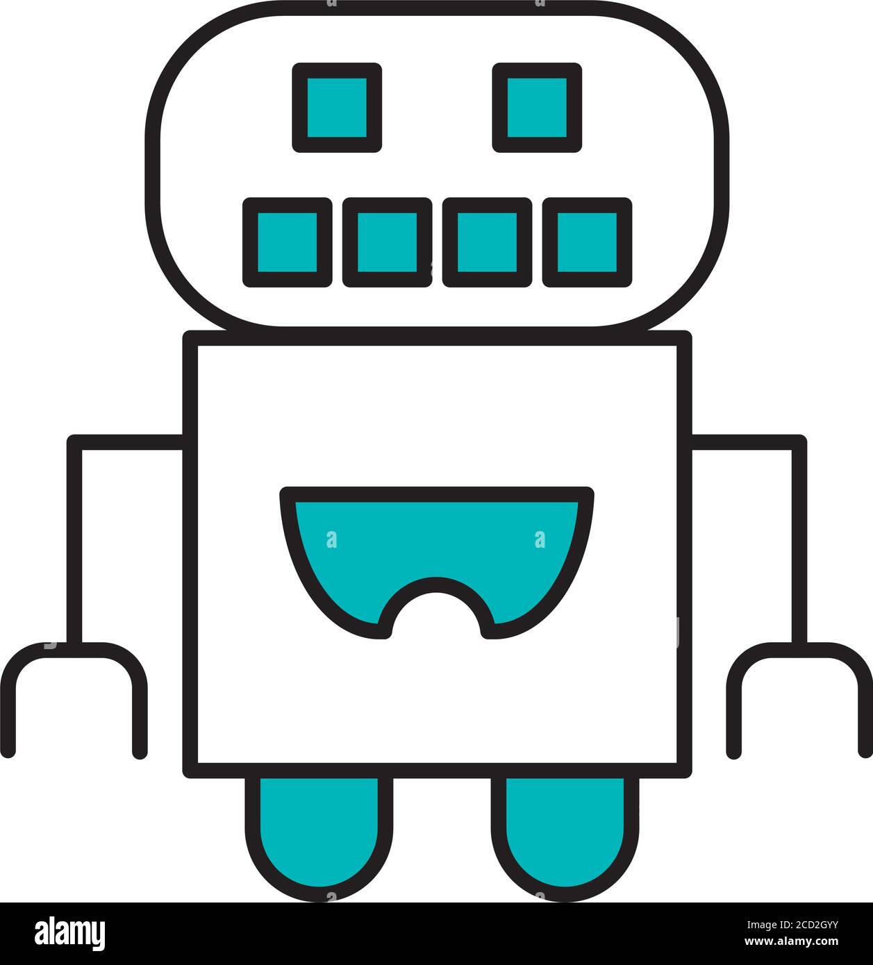 Cartoon Robot Face
