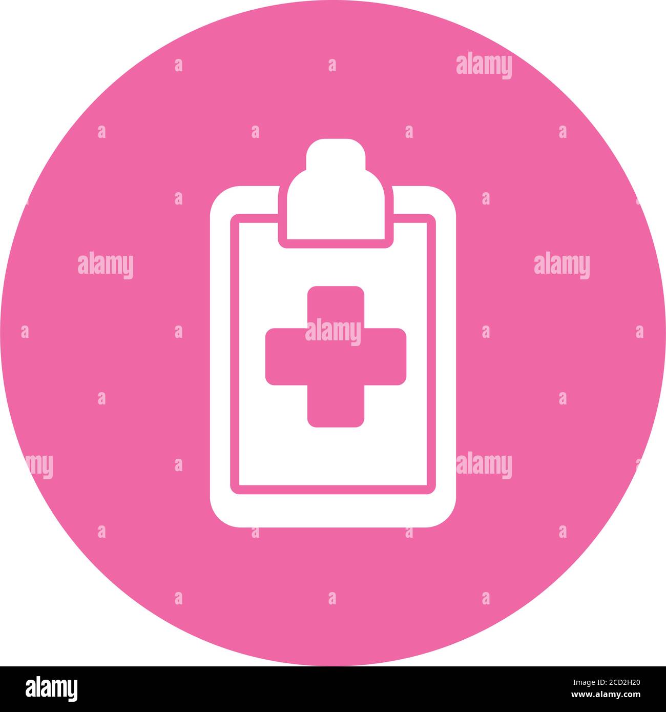 medical report icon over white background, block style, vector ...