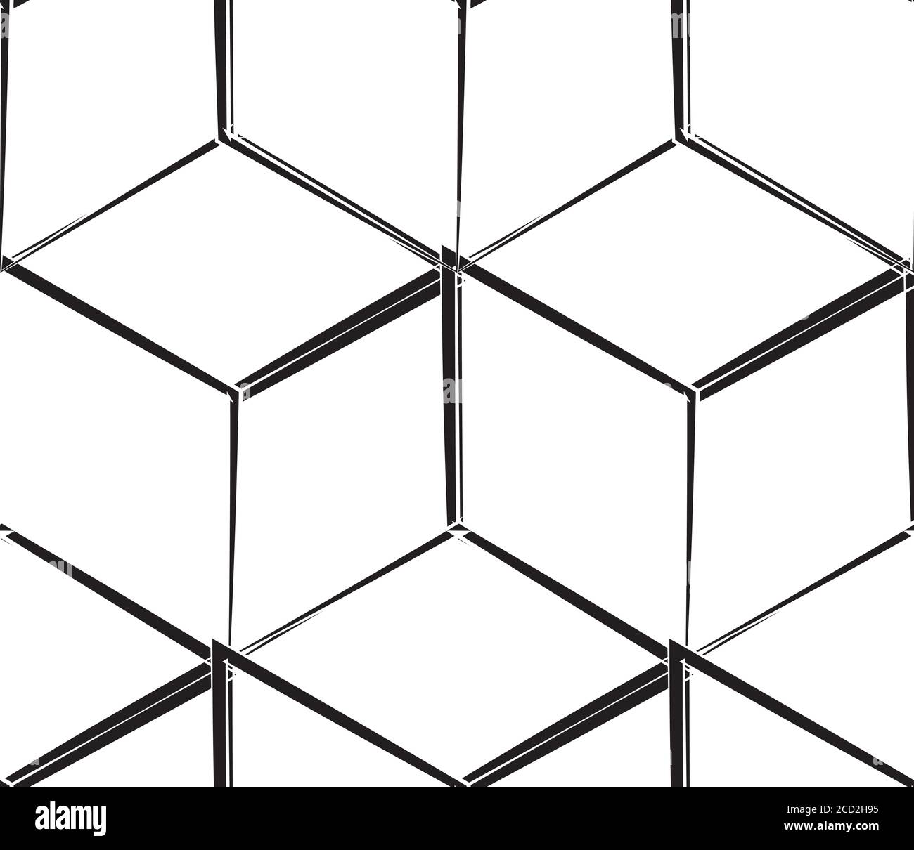 Seamless background with black segments(cube Stock Vector Image & Art ...