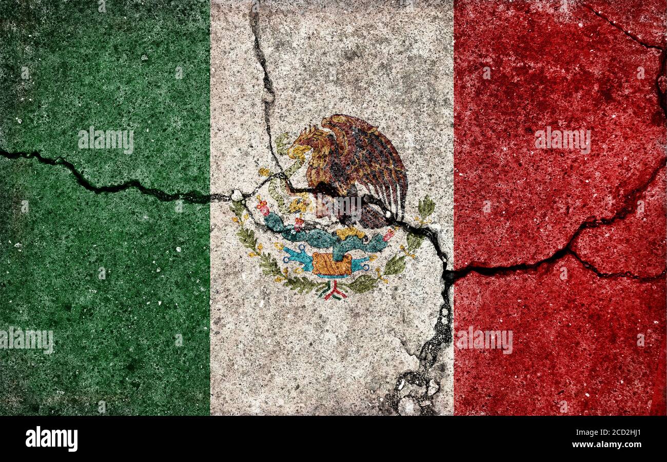 Faded Mexican Flag Background
