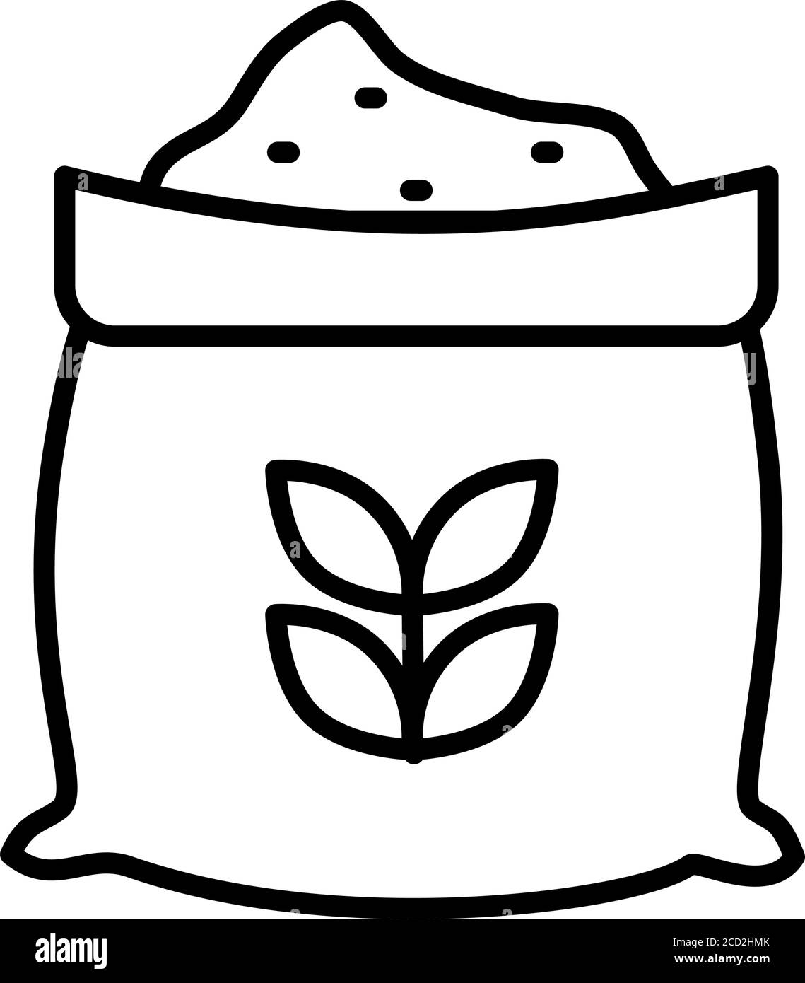 wheat bag icon over white background, line style, vector illustration ...