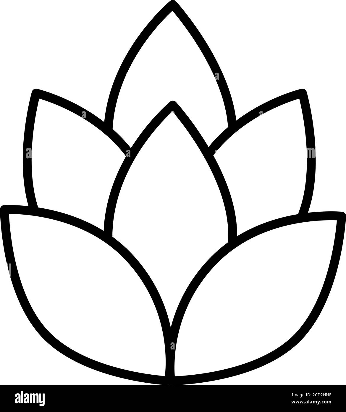 hop plant icon over white background, line style, vector illustration ...