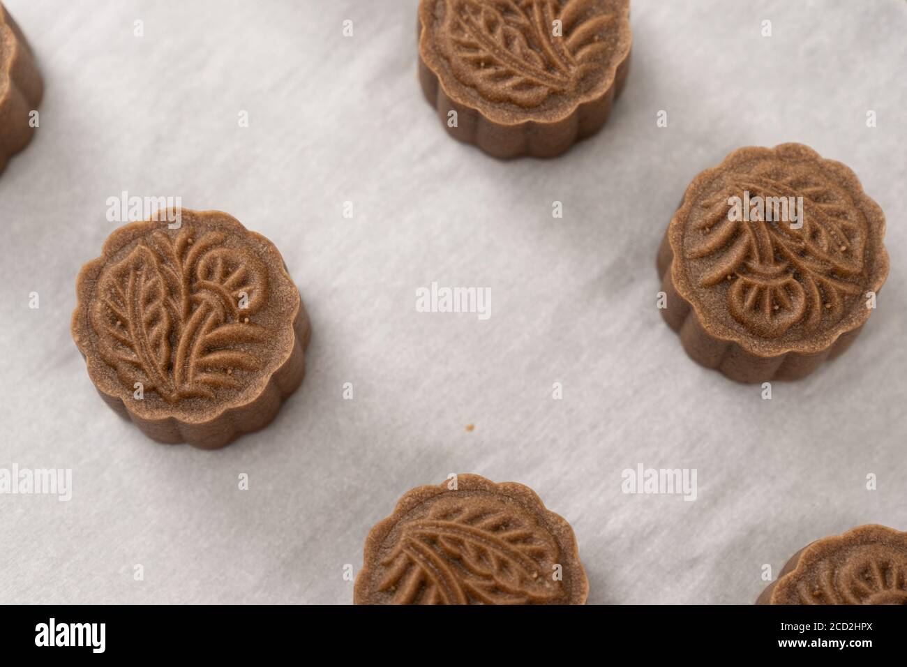 Traditional Chinese mocha mooncake Stock Photo - Alamy