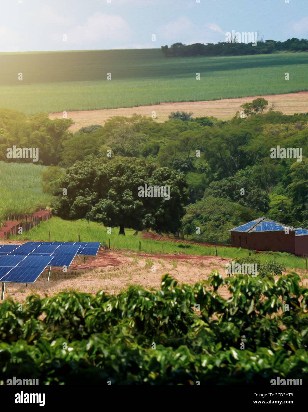Solar panel farm india hi-res stock photography and images - Alamy