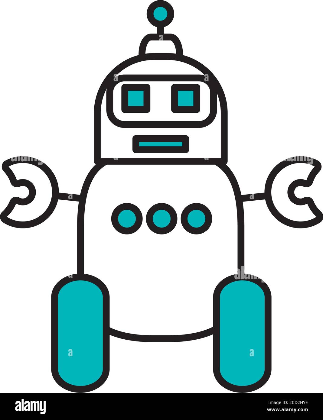 Cartoon Robot Face