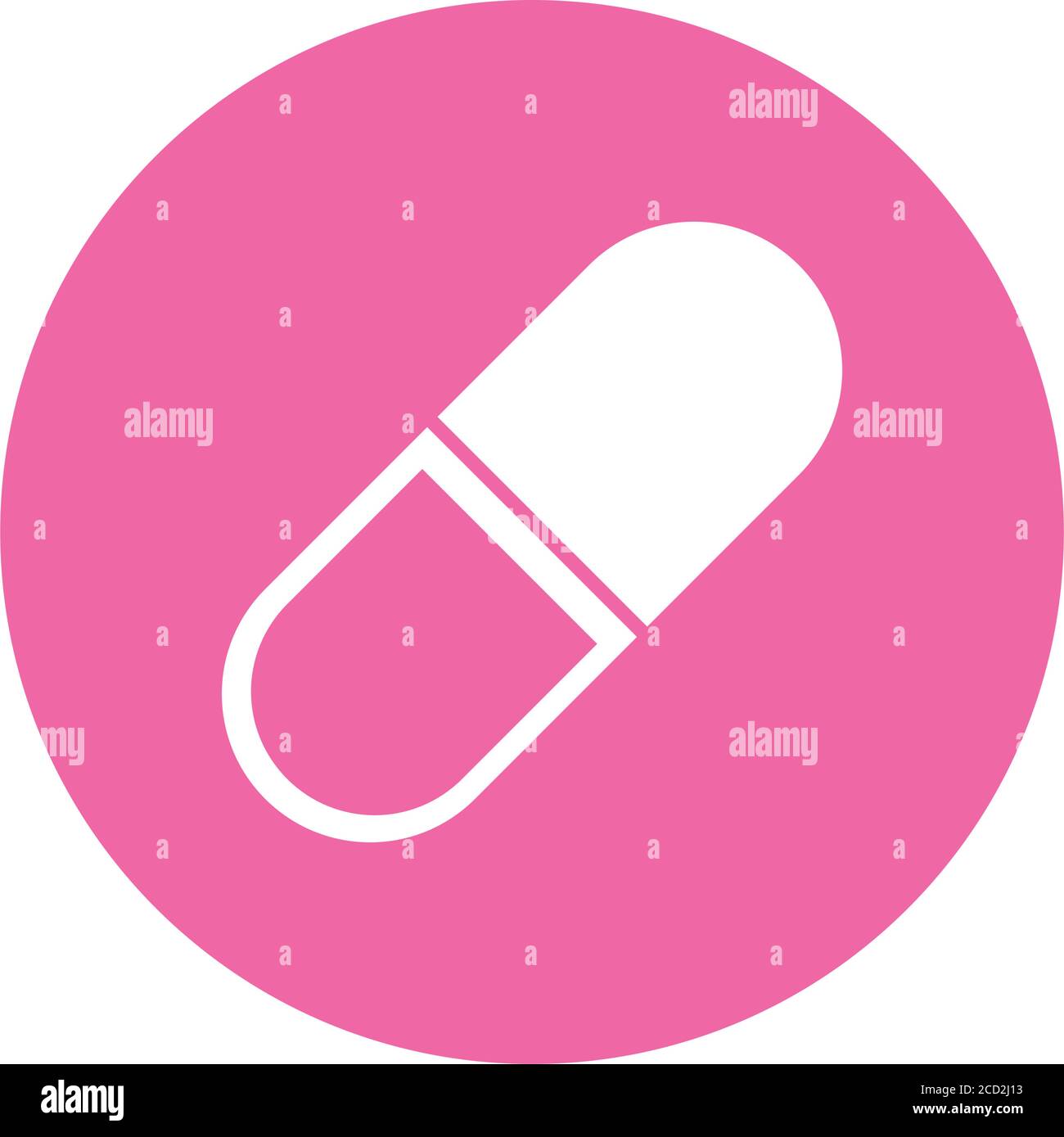 medication capsule icon over white background, block style, vector ...