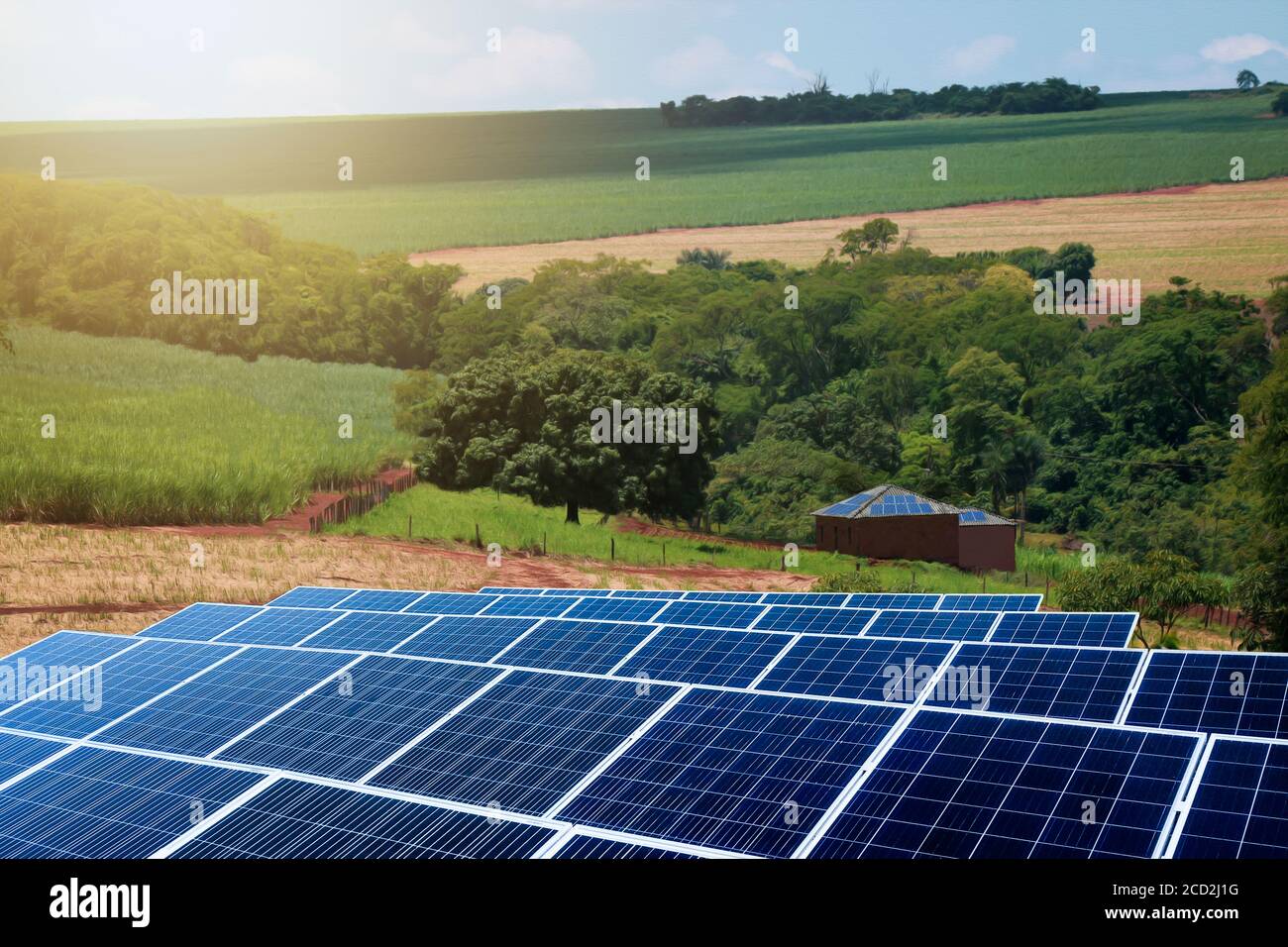 Solar panel farm india hi-res stock photography and images - Alamy