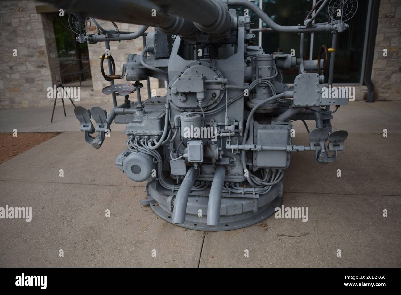 War machine made of iron colored with grey paint Stock Photo - Alamy