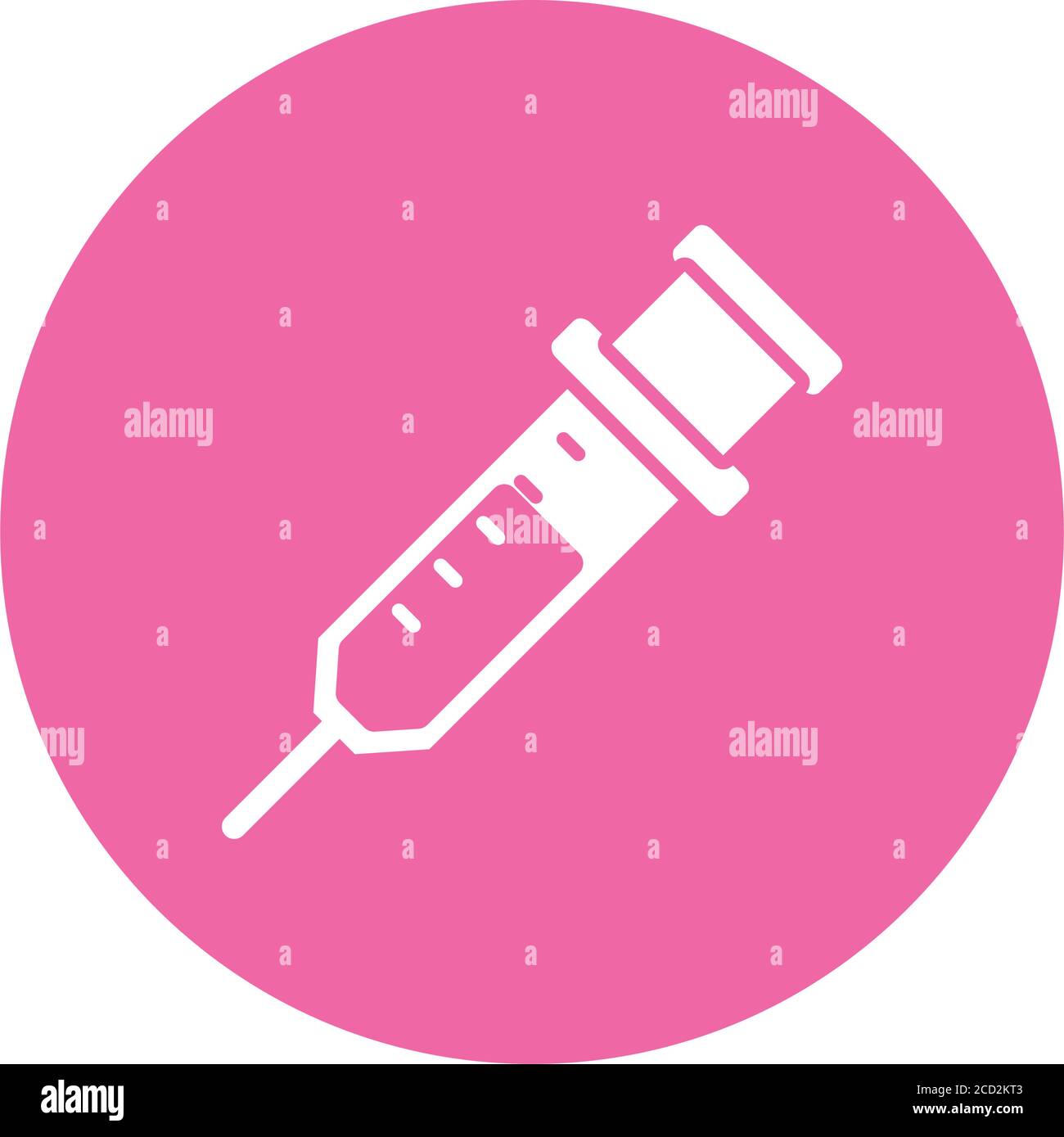 medical syringe icon over white background, block style, vector ...