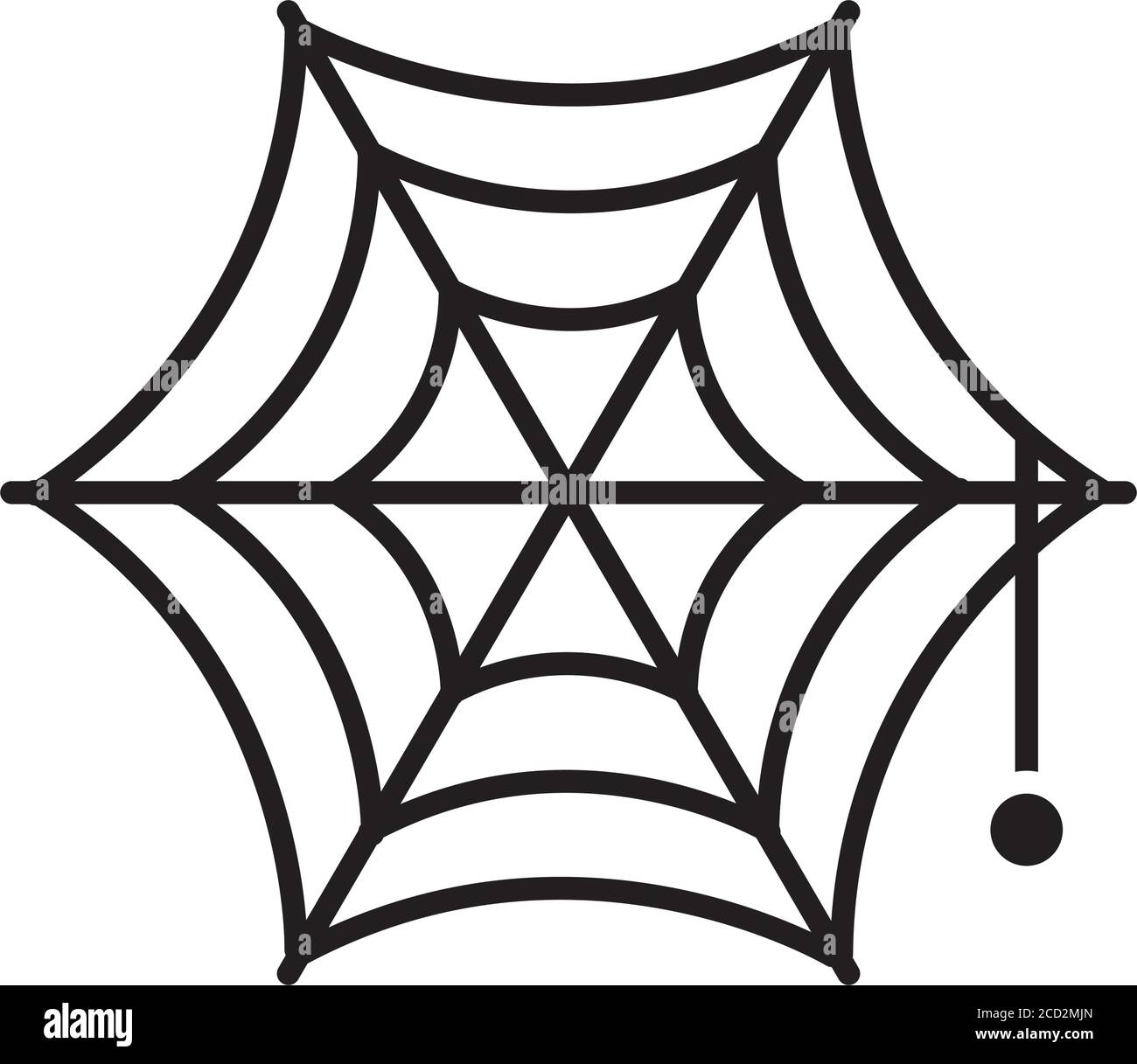 halloween concept, spiderweb icon over white background, silhouette ...