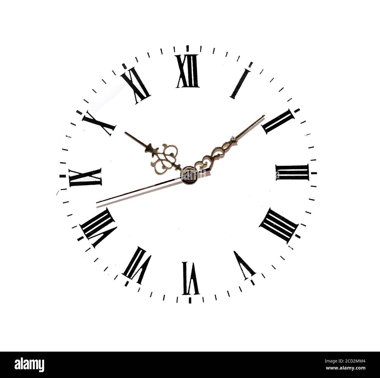 clock face isolated on white Stock Photo - Alamy