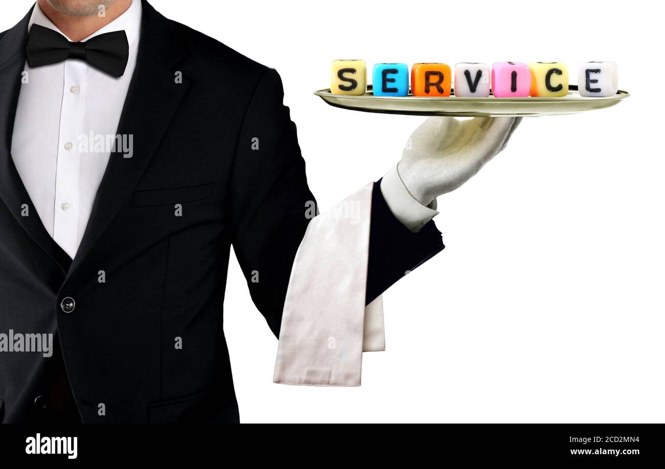 waiter at your service concept Stock Photo - Alamy