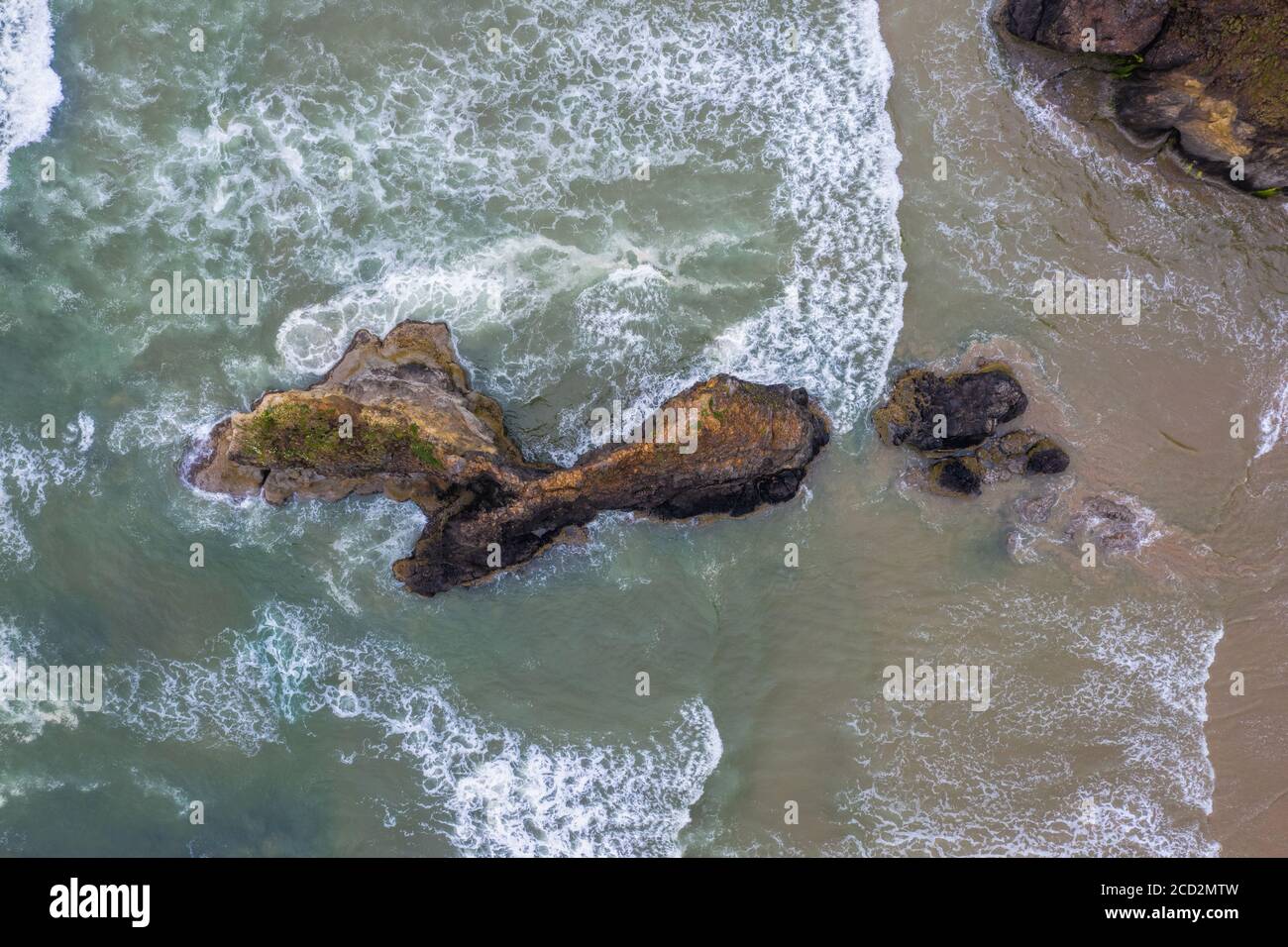 Aerial view haystack rock hi-res stock photography and images - Alamy