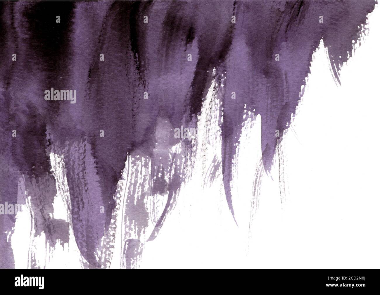 Purple and black abstract hand painted watercolor background. Grunge ...