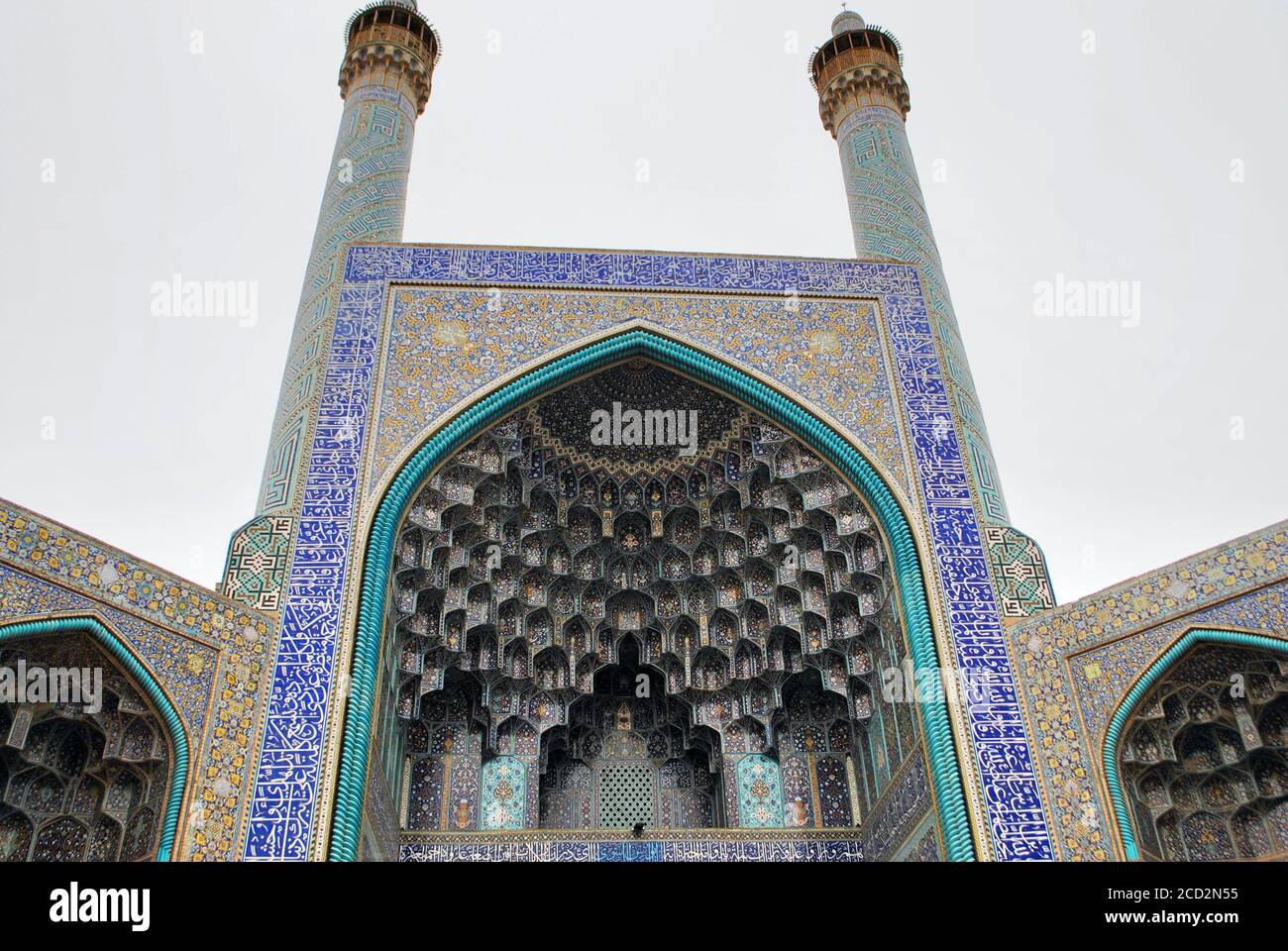 Low angle of the exterior of Imam Mosque or The Shah Mosque. 17th ...