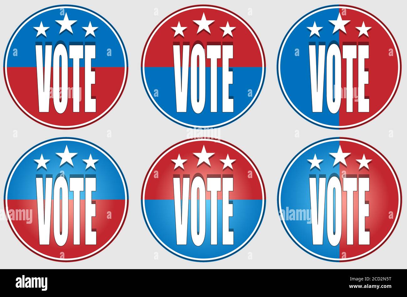 2020 Election Voting Stickers and Badges in USA red, white and blue ...