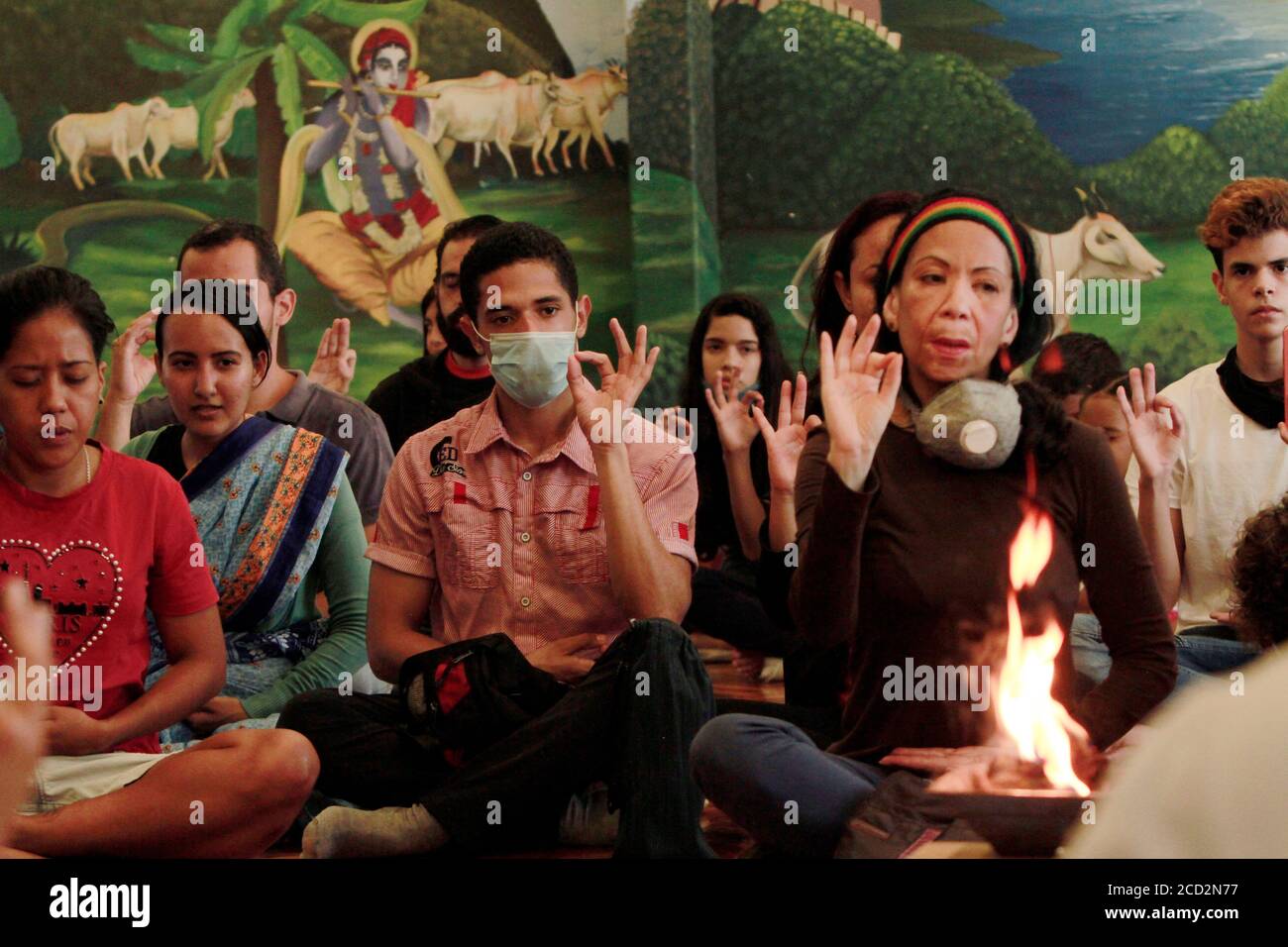 Hare krishna temple fire hi-res stock photography and images - Alamy