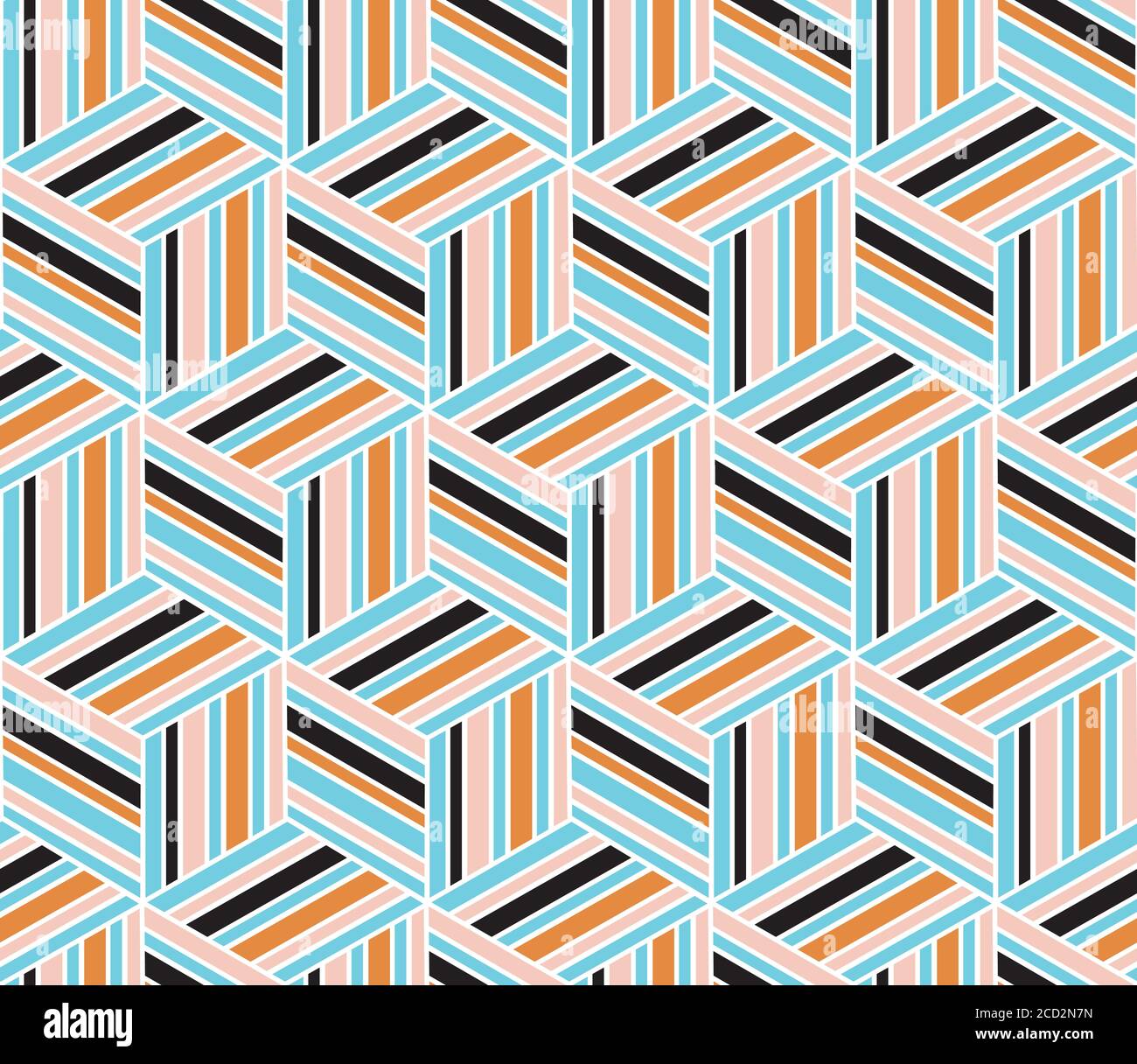 Seamless pattern with colored stripes(cube Stock Vector Image & Art - Alamy