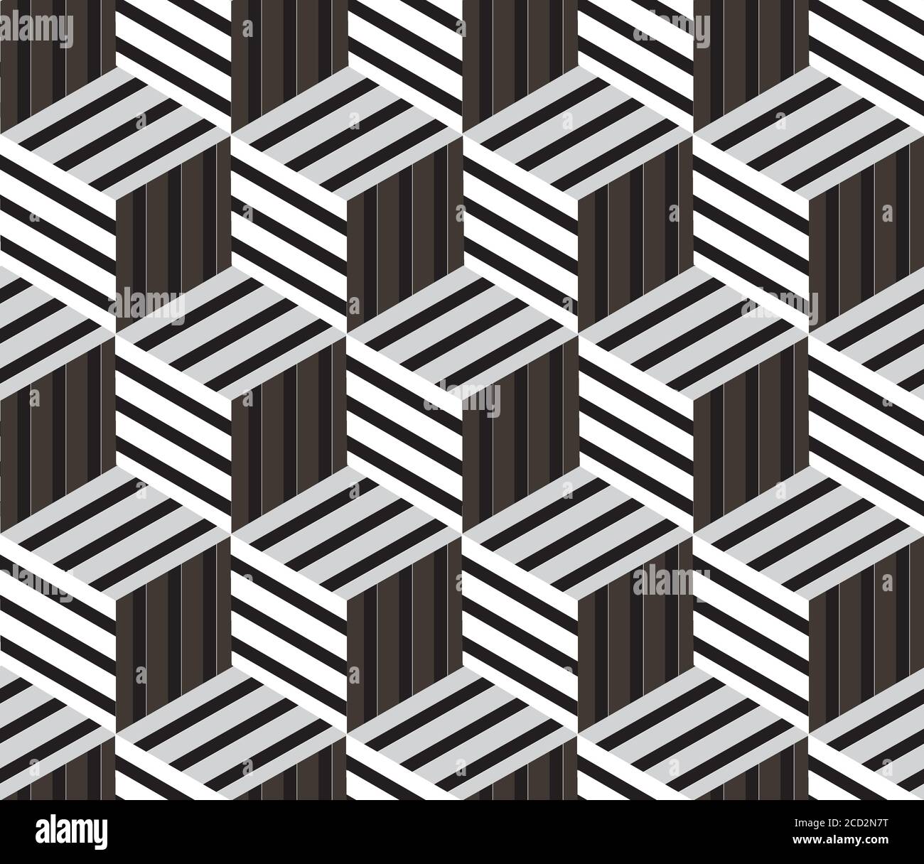 Seamless pattern with oblique black segments(cube Stock Vector Image ...