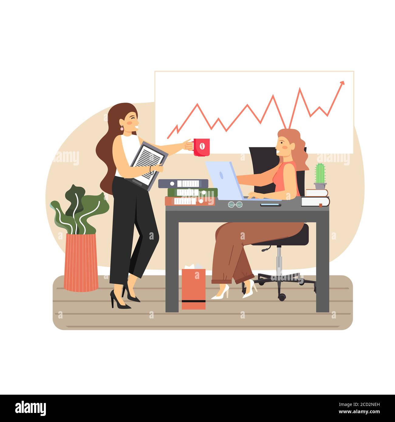 Women Office Workers Clipart