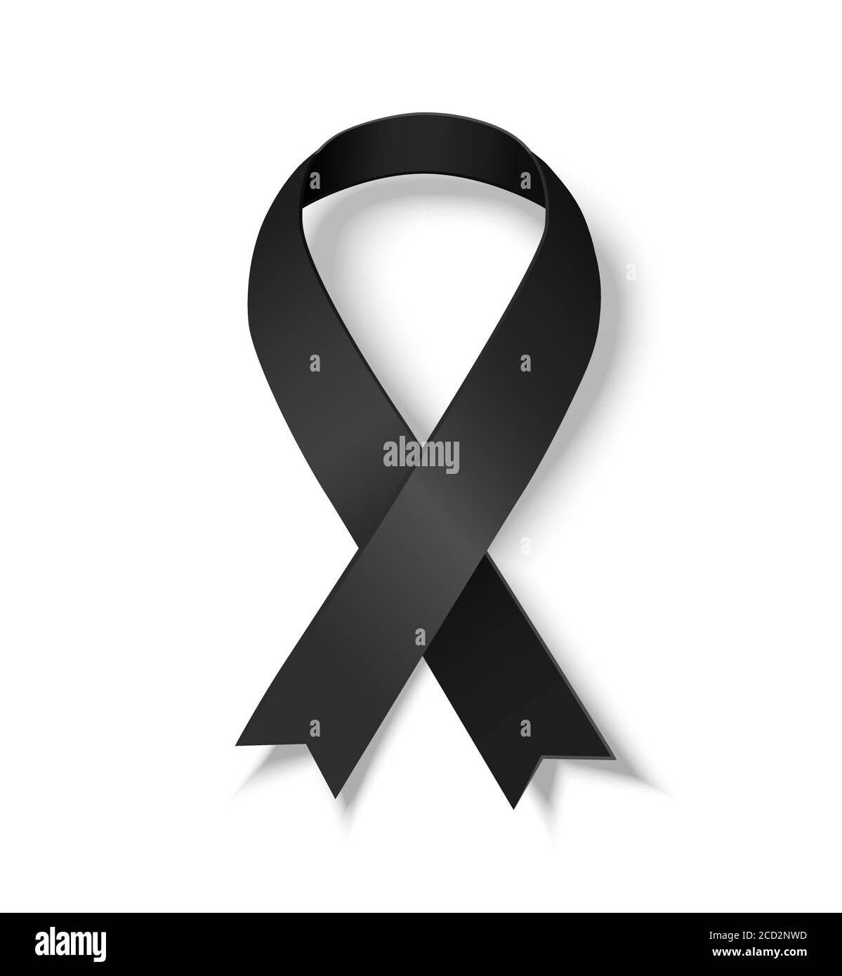 Black awareness ribbon. Symbol of Melanoma. Vector illustrarion of ...