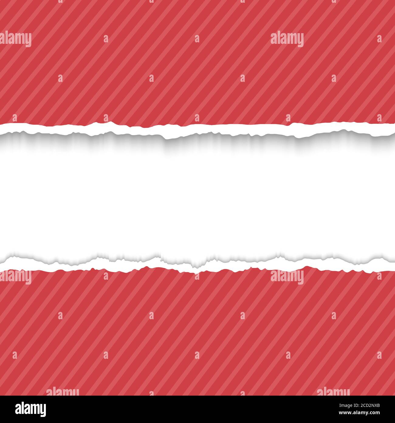 Red Paper vector frame, paper page pieces. Vector torn paper with white ...