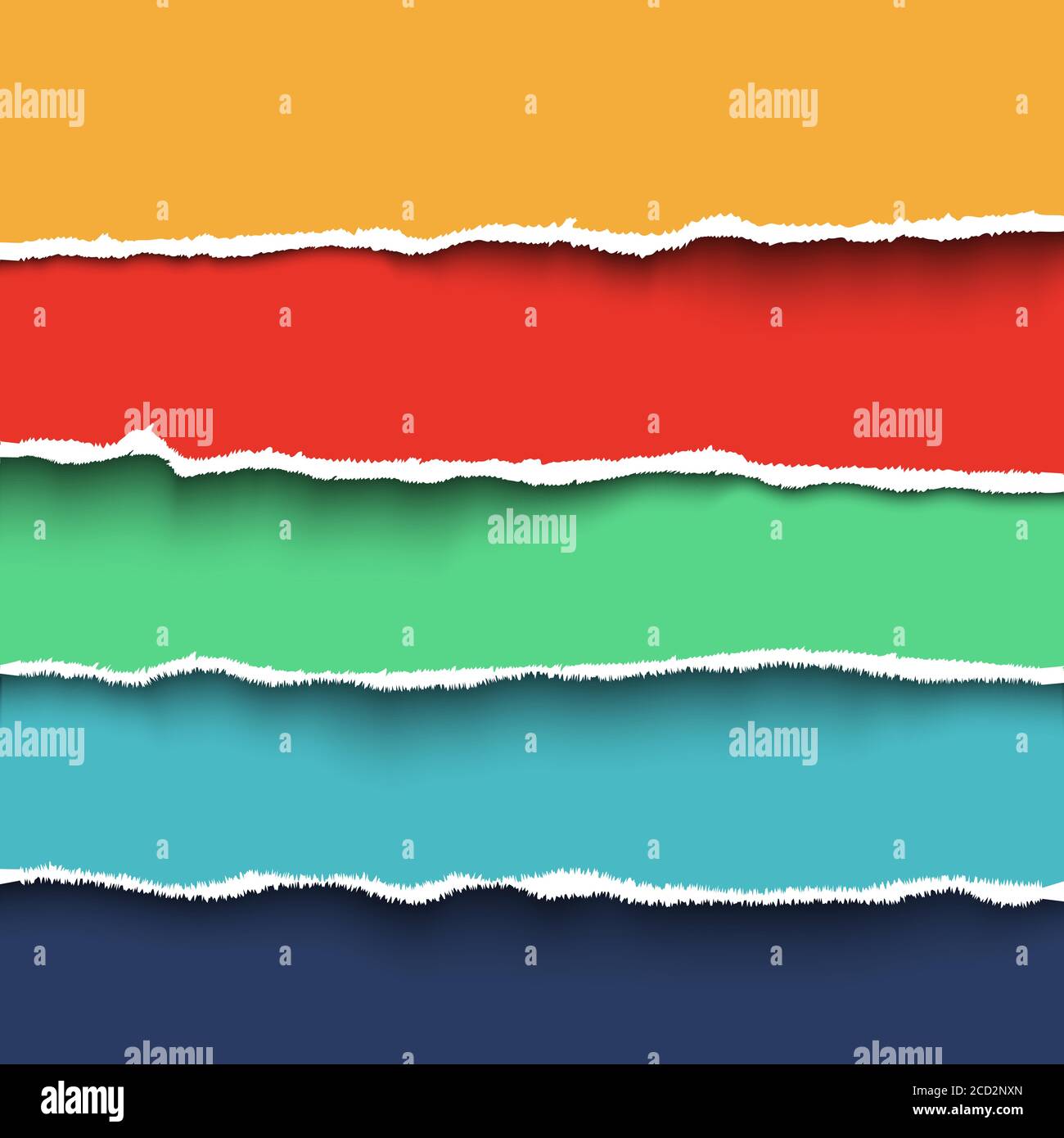 Vector torn paper. Collection of four colorful pieces of torn paper ...