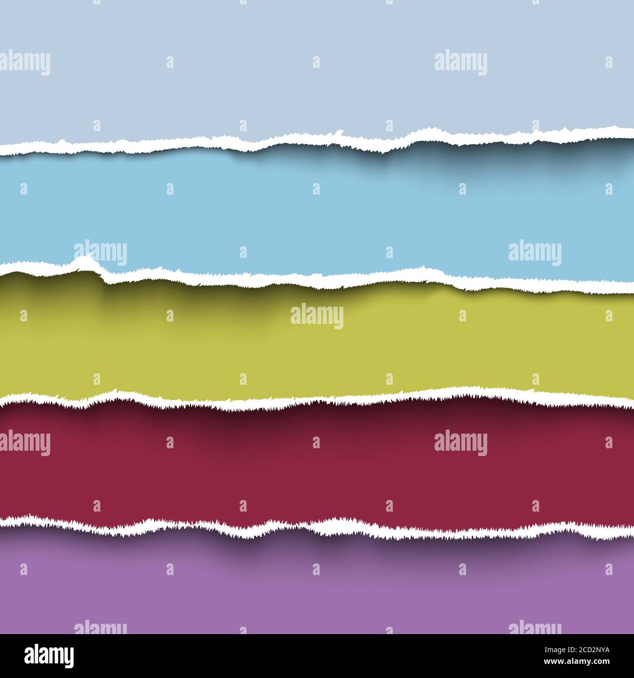 Vector torn paper. Collection of four colorful pieces of torn paper ...