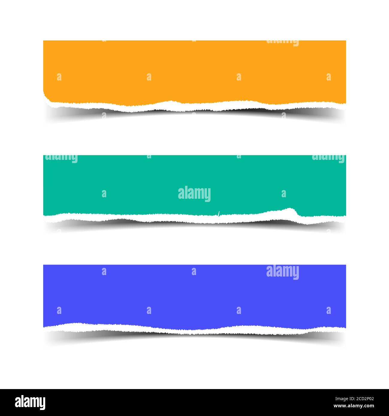 Vector torn paper banners with shadow and space for text Stock Vector ...