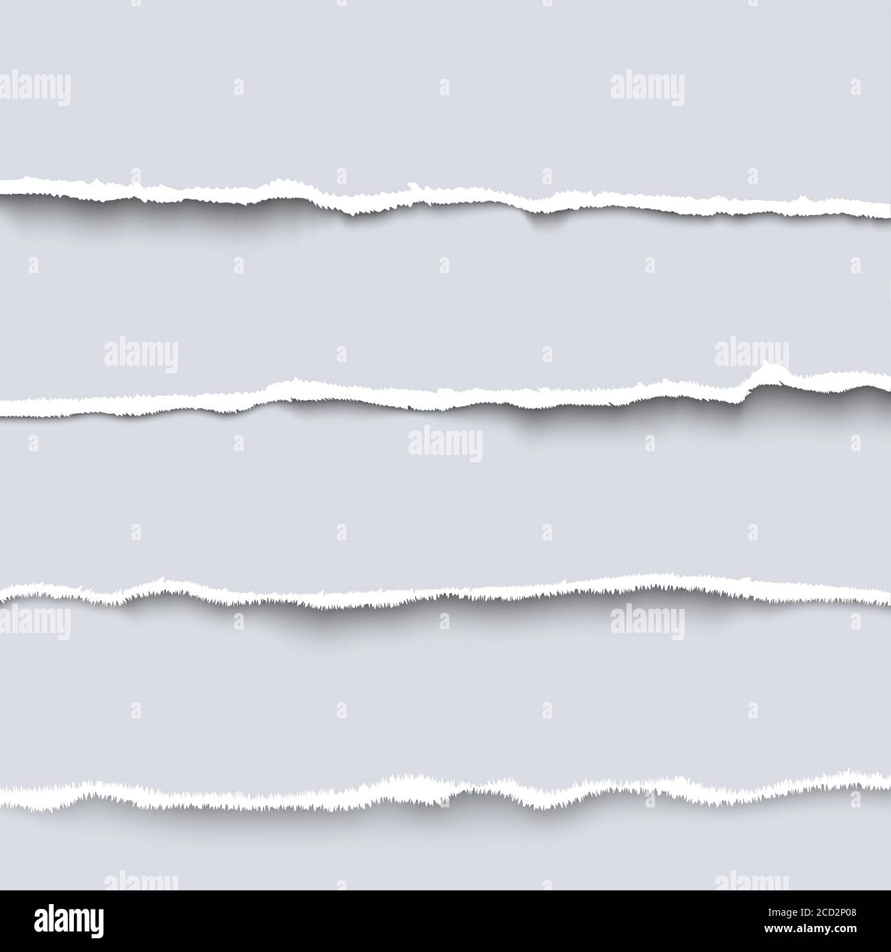 Vector torn paper. Collection of four white pieces of torn paper with ...