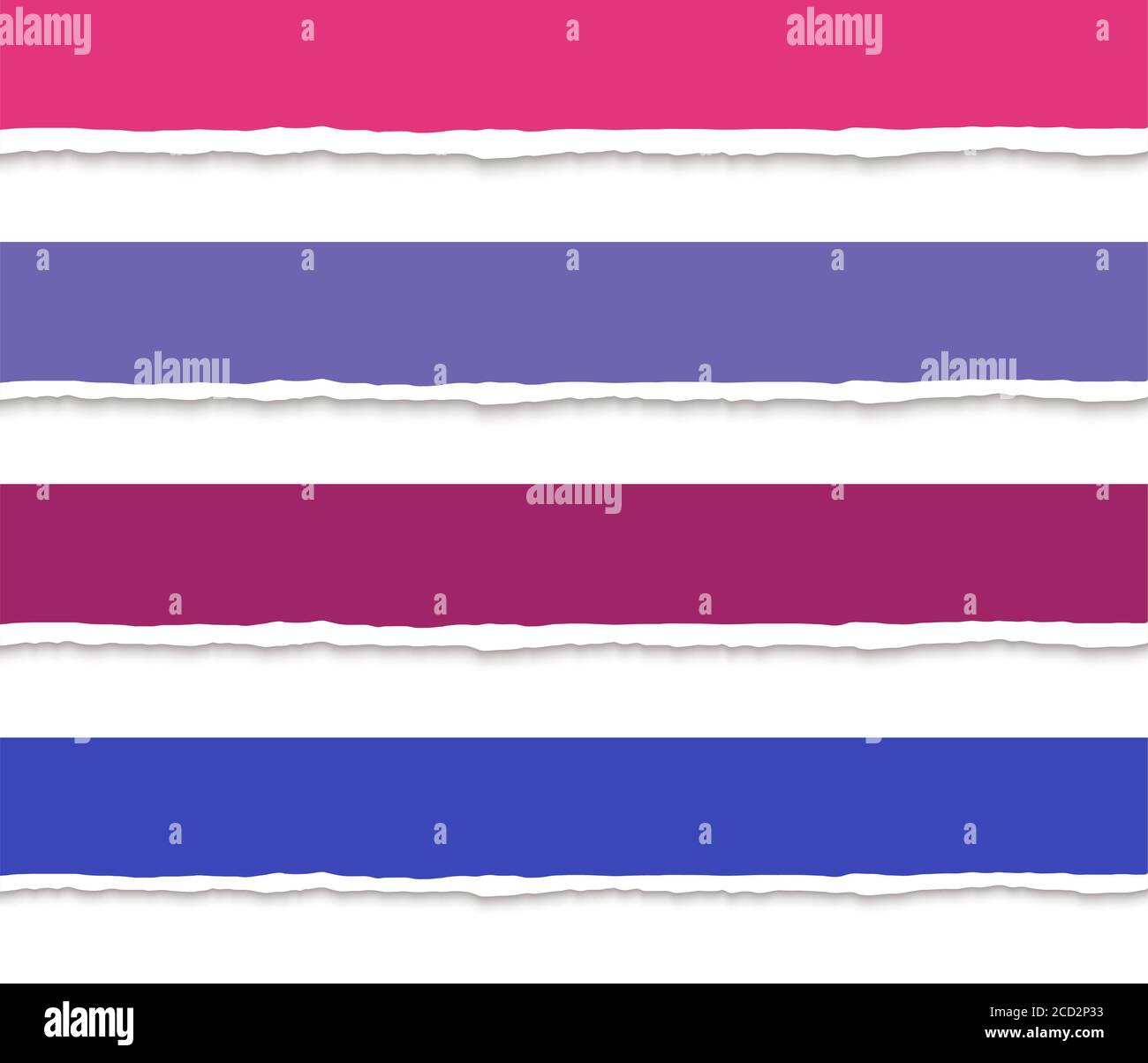 Torn paper with ripped edges vector web banners set. Torn paper stripes ...