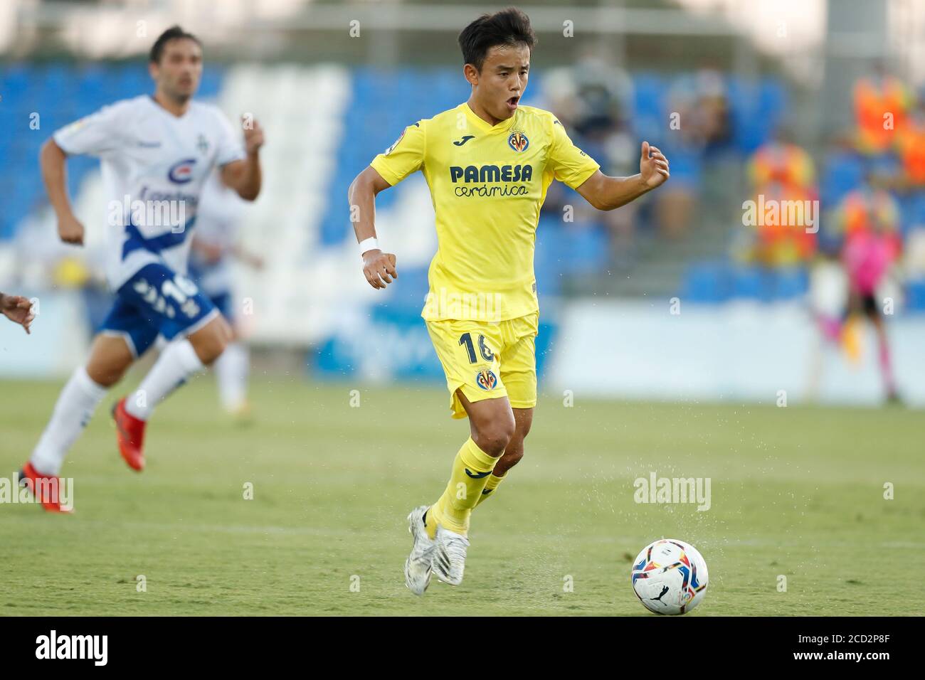San Pedro del Pinatar, Spain. 25th Aug, 2020. Takefusa Kubo (Villarreal ...
