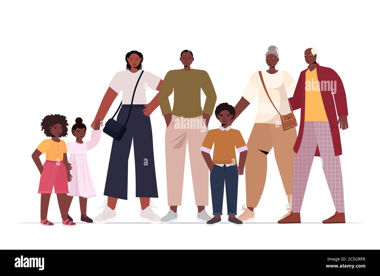 multi generation african american family happy grandparents parents and ...