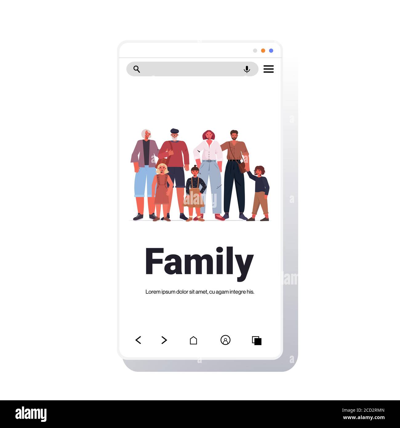 multi generation family happy grandparents parents and children ...