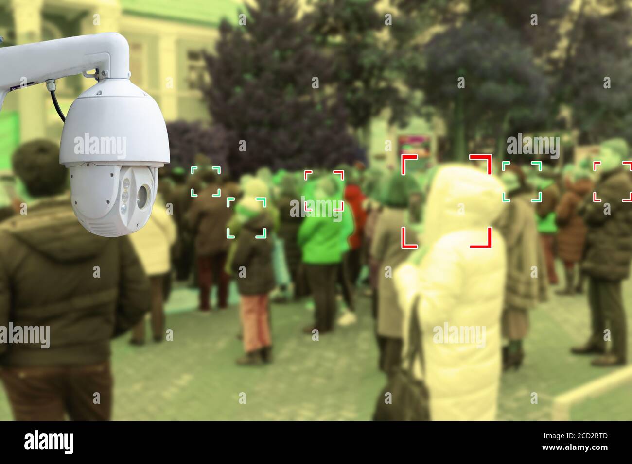 CCTV. The surveillance camera takes pictures in public places, with ...