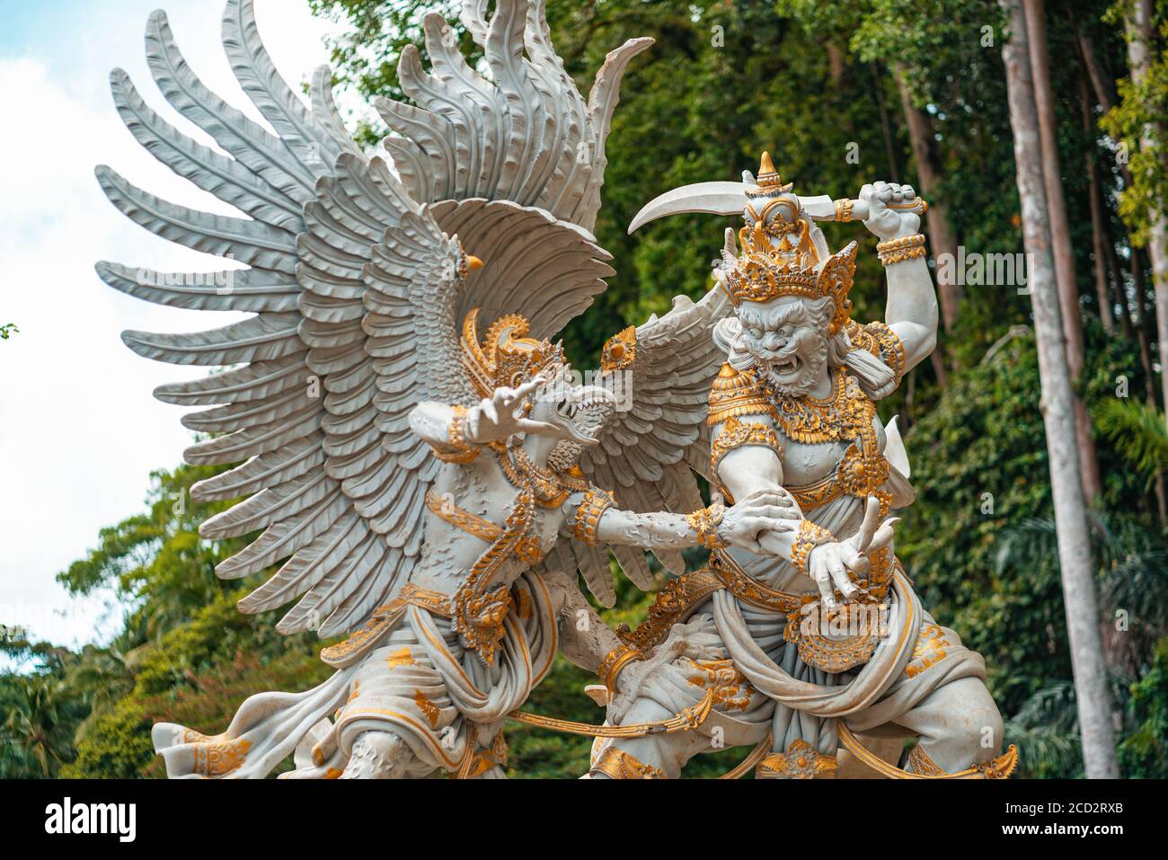 Fighting the statues of the gods of Hindu religion and mythology. The ...