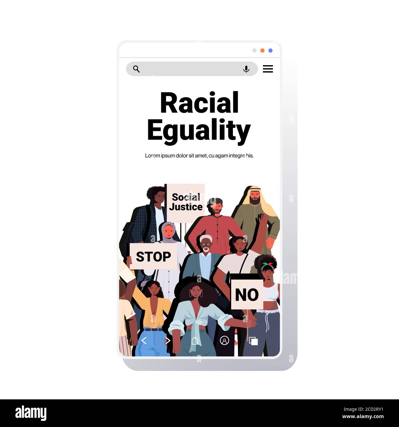 african american people activists holding stop racism placards racial ...